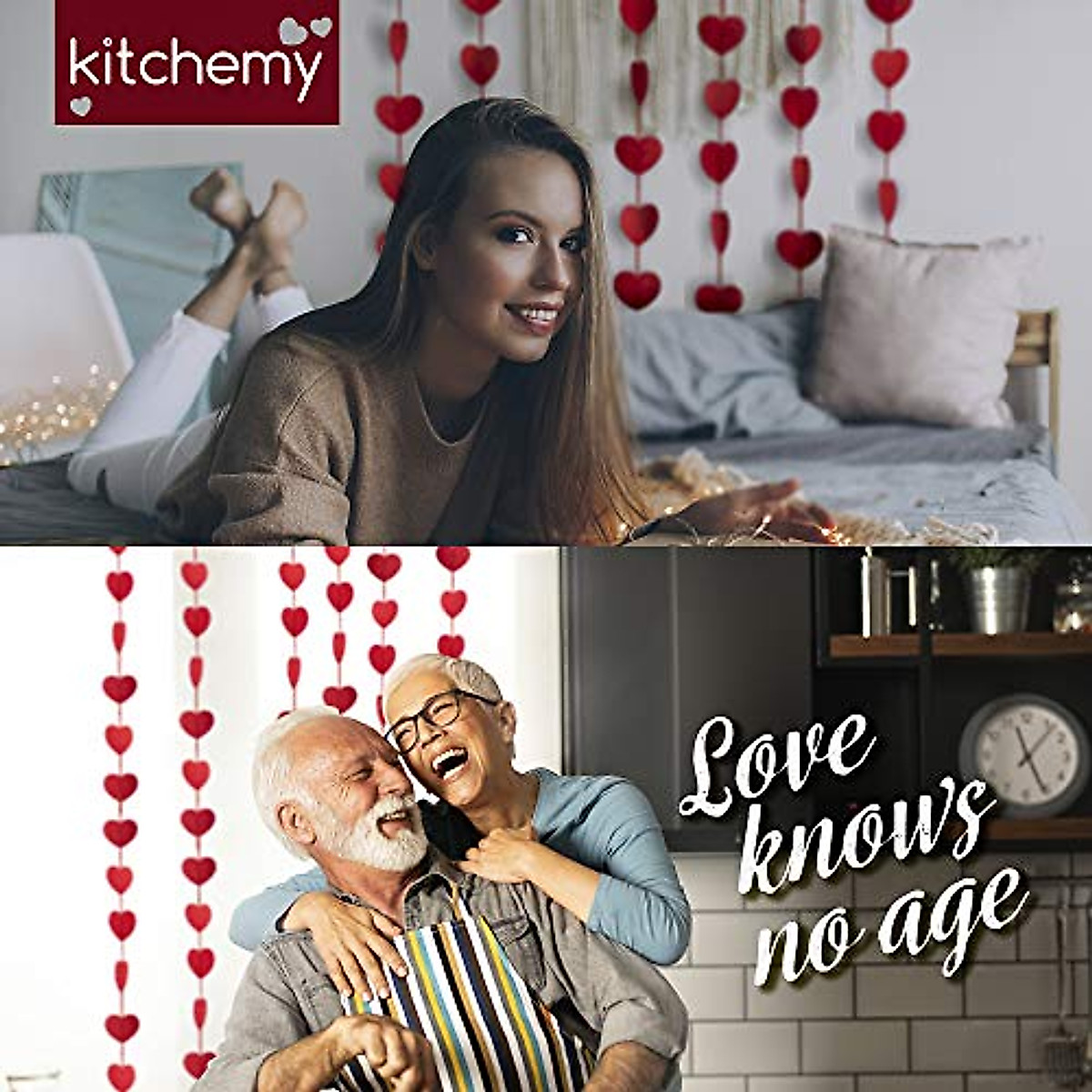 120 Valentines Day Decorations for Home Decor – Pre-Assembled Red Hearts Felt Garlands Hanging Decoration for Valentine's Day Wedding Anniversary Happy Engagement Party Birthday Window Kissing Prop