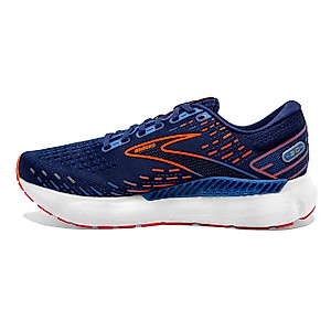 Brooks Men's Glycerin GTS 20 Supportive Running Shoe - Blue Depths/Palace Blue/Orange - 10.5 Medium