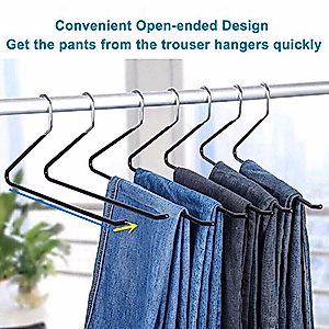 Corodo Pants Hangers, 10 Pack Pants Hangers Non Slip, Space Saving Hangers for Pants, Rubber Coating Short Neck Hangers