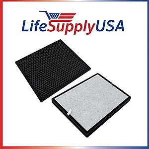 (2-Pack) True HEPA Air Cleaner Filter Replacement Set + Activated Carbon Pre-Filter Compatible with Levoit Air Cleaner LV-PUR131, LV-PUR131-RF by LifeSupplyUSA
