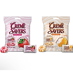 Creme Savers Strawberries and Oranges Creme Savers Hard Candy | 12 OZ Total - 4 bags