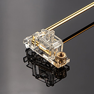 New Fashion Kingdom Keyboard Stabilizers Gold Plated PCB Screw-in Stabilizers 2u 6.25u 7u Mechanical Keyboard Stabilizers Mechanical Keyboard Accessories for 60/87 Keyboard – Transparent
