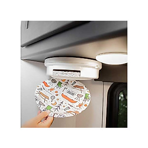 Camco 9-inch Pop-A-Plate Plastic Plate Dispenser | Ideal for Compact Spaces, RVs and Trailers | Mounts Under Cabinets or Shelves | White (57001)