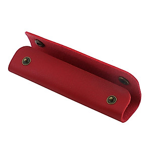 Woogim 4 pcs Handbag Handle Leather Wrap Covers,Purse Wallet Handle Protectors(Red)