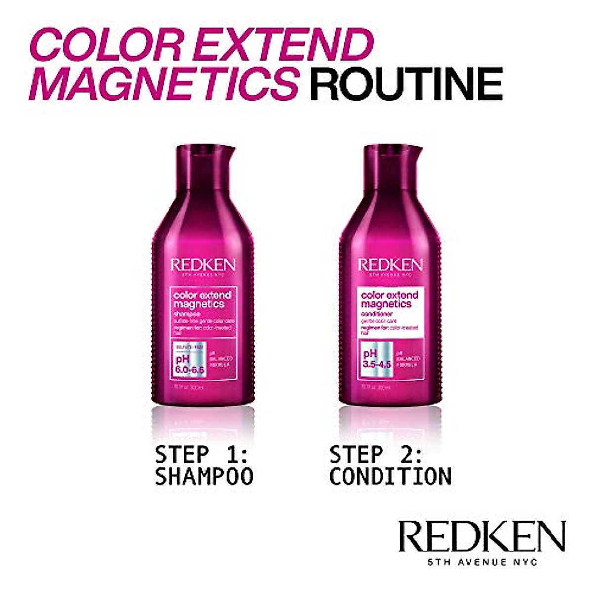 Redken Color Extend Magnetics Conditioner | For Color Treated Hair | Protects Color & Adds Shine | With Amino Acid | Sulfate-Free | 10.1 Fl Oz (Pack of 1)