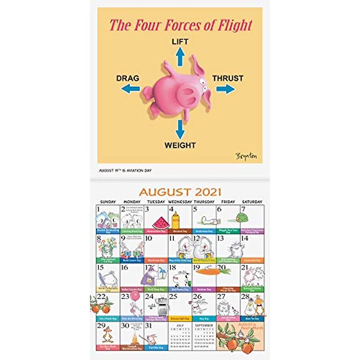 Sandra Boynton's Every Day's a Fabulous Holiday 2021 Wall Calendar