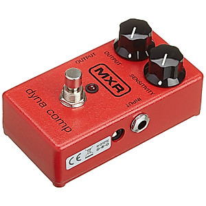 MXR M102 Dyna Comp Compact Guitar Compression Pedal with Output and Sensitivity Knobs Bundle with 2 Patch Cables