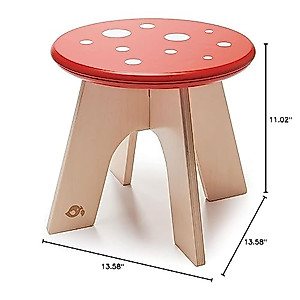 Tender Leaf Toys - Toadstool - Adorable Colorful Solid Wood Stool for Kids Age 3+