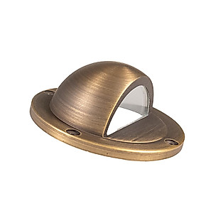 VOLT 12V 3-in-1 Waterproof IP68 Mini in-Grade Light with Brass Beacon Top (Bronze) & 4W 2700K Warm White LED MR11 Bulb for Low Voltage Landscape Lighting on Outdoor Pathway, Driveway, Deck & Dock