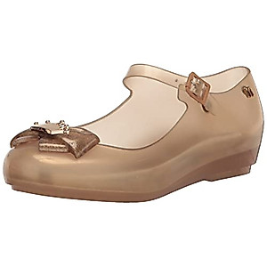 Mini Melissa Girls Flat Sandals, Beige, 4 Big Kid