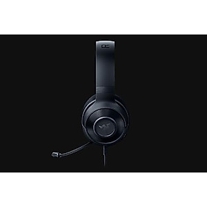 Razer Kraken X - Multi-Platform Wired Gaming Headset (Bendable Cardiod Microphone, Custom-Tuned 40 mm Drivers, 3.5 mm Connection, Oval Ear Cushions, Adjustable Headband) Black