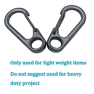 DGOL 15pcs Zinc Alloy Mini Paracord Hook Rope Small EDC Carabiner Clip,Molle Clasp Cord Clasp Fastener Holder