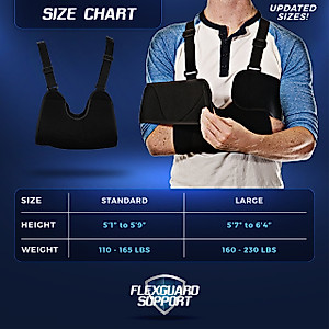 FlexGuard Support - Lightweight Arm Sling, Shoulder Immobilizer for Pain Relief