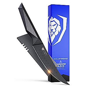 Dalstrong Fillet Knife - 6 inch - Shadow Black Series - Black Titanium Nitride Coated - High Carbon 7CR17MOV-X Vacuum Treated Steel - Meat, Boning Knife - Kitchen Knife - Sheath - NSF Certified