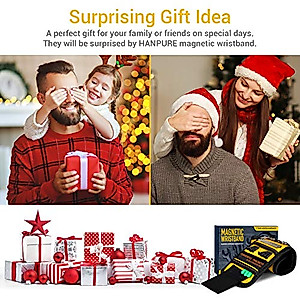 Magnetic Wristband Christmas Stocking Stuffers - Cool Gadgets Birthday Gifts Ideas for Men Women Dad Husband Him Boyfriend Teenagers, Cool Stuff Magnet Wrist Tools Belt Holder for Holding Screws Drill