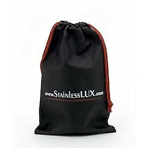 StainlessLUX Stainless Steel Covered Butter Dish, 7.25 by 4.85 by 2.25-Inch, Brilliant Finish