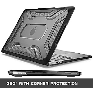 SUPCASE Unicorn Beetle Case for MacBook Pro 13 Inch (2022-2016) M2/M1 A2338 A2251 A2289 A1706 A1708 A1989 A2159, Slim Rubberized TPU Bumper Cover with Touch Bar and Touch ID (Black)