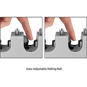 Stalwart Garden Tool Organizer Wall Mount Broom and Mop Holder, 5 Adjustable Slots and 6 Hooks Utility Rack for Garage or Home Organization
