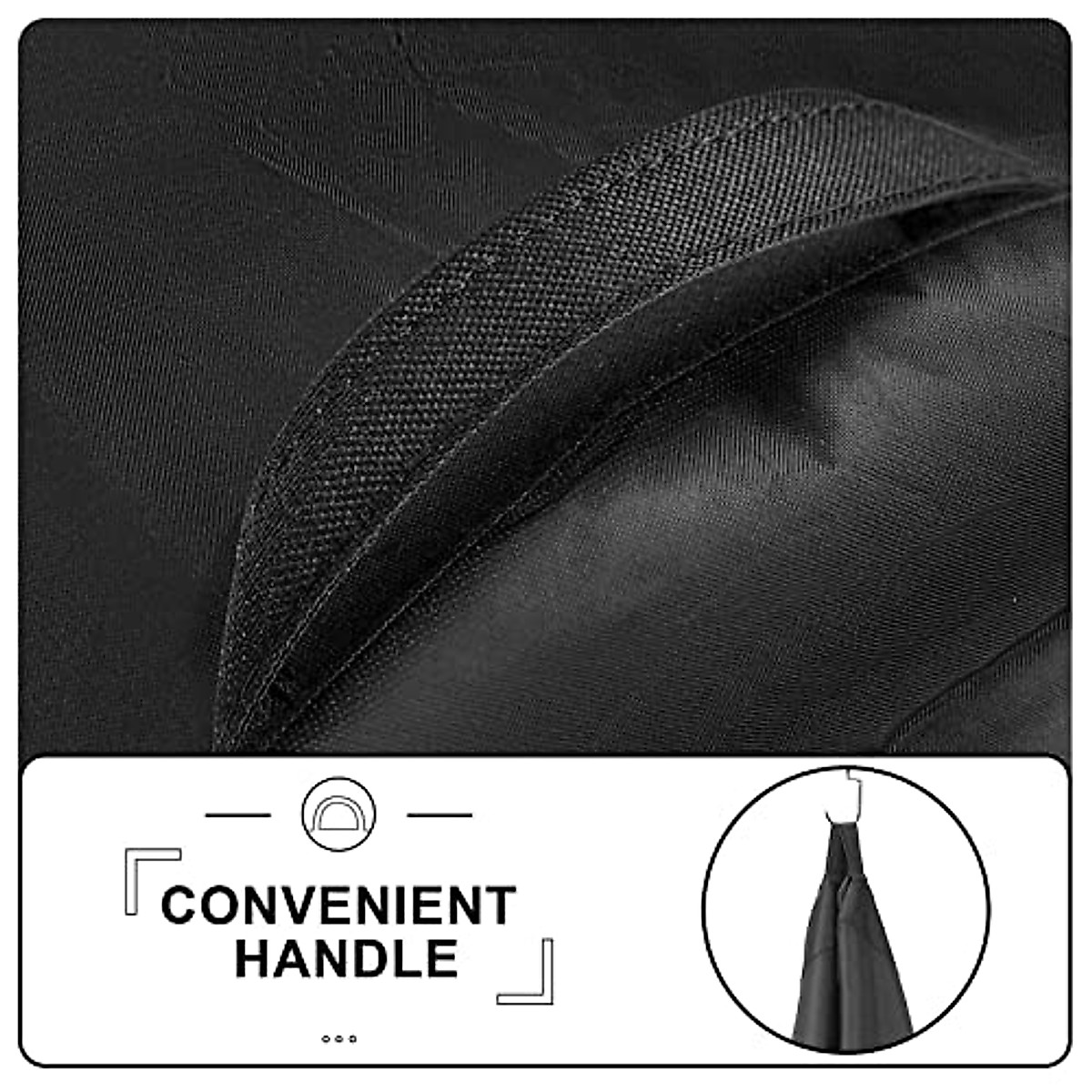 Grisun Grill Cover for Oklahoma Joe's Longhorn Offset Smoker, Anti-UV Waterproof Offset Smoker Cover for Oklahoma Joe's 13201747-50, Heavy-Duty 600 D Polyester, Black (70" L x 60" H x 40" W)