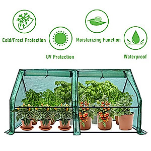 Byhagern Mini Greenhouse, 71'' x 36'' x 36'' Garden Plant Green House with 2-Zipper Doors, Portable Green Hot House for Indoor/Outdoor, Patio, Backyard and Nursery