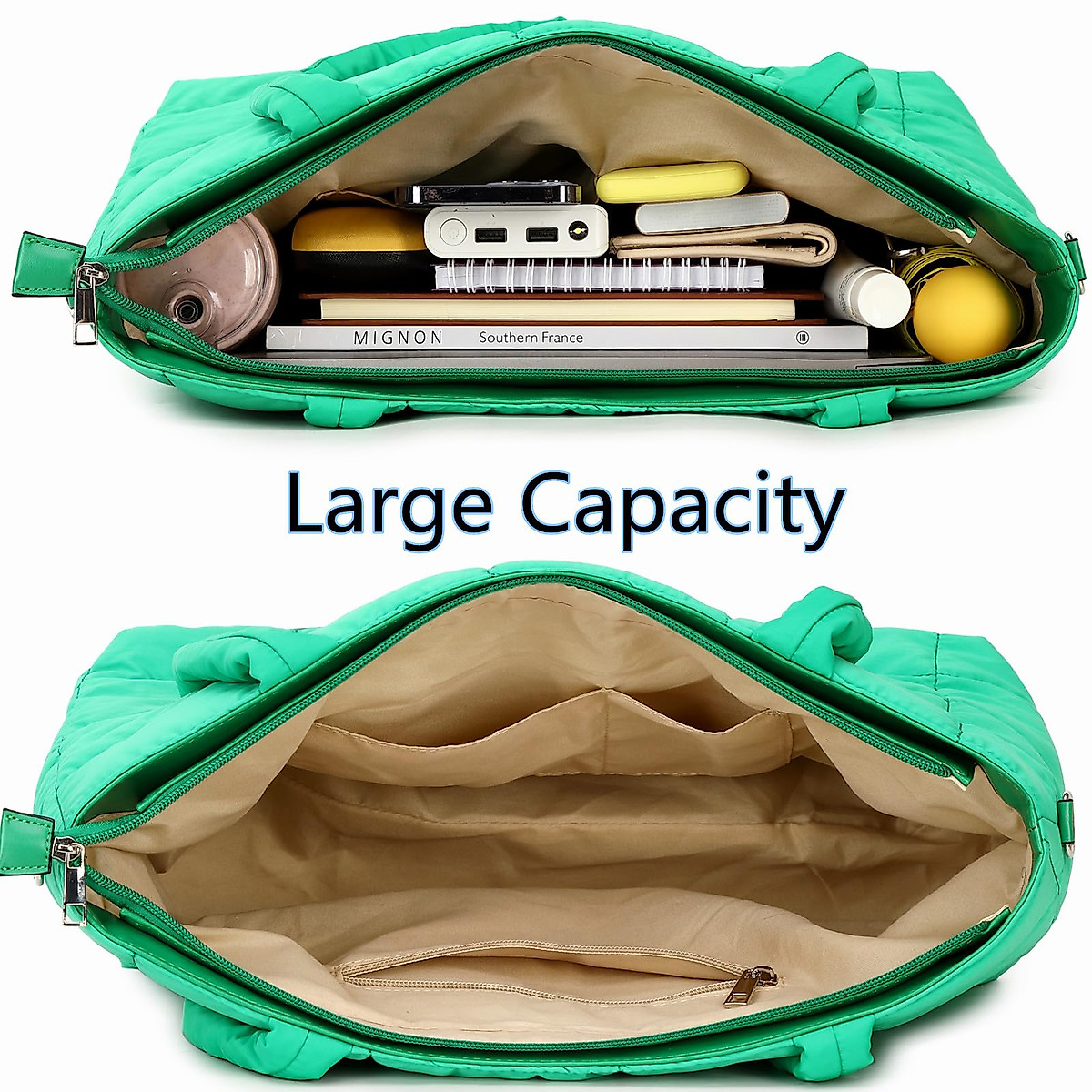 LEDAOU Women's Tote Bag with Zipper - Crossbody, Shoulder, Hobo & Messenger Bag Styles