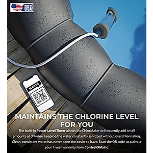 ControlOMatic ChlorMaker Saltwater Chlorine Generation System for Spas and Hot Tubs Up to 2000 Gallons