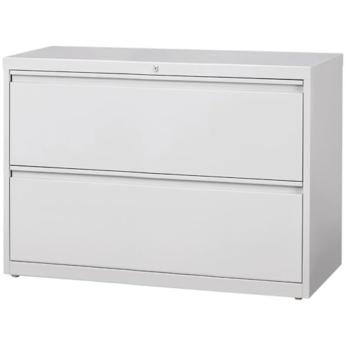 Hirsh 42-in Wide HL8000 Series 2-Drawer Metal Lateral File Cabinet in Light Gray