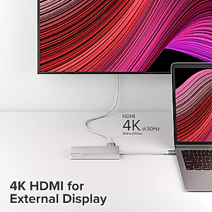 ALOGIC USB C Hub, 6-in-1 Hub,4K HDMI,2 USB 3.01 USB C with Data & 100W Laptop Charging,Micro/SD Card Reader,Dock Uni, for MacBook Pro/Air(Thunderbolt 3 Compatible),iPad Pro, XPS and More (Silver)