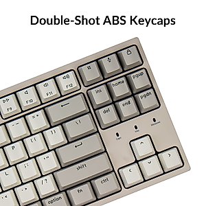 Keychron C1 Hot-swappable Wired Mechanical Keyboard for Mac Layout, Keychron Mechanical Blue Switch/USB Type-C Cable/Double-Shot ABS Keycaps Tenkeyless 87 Keys Computer Keyboard for Windows PC