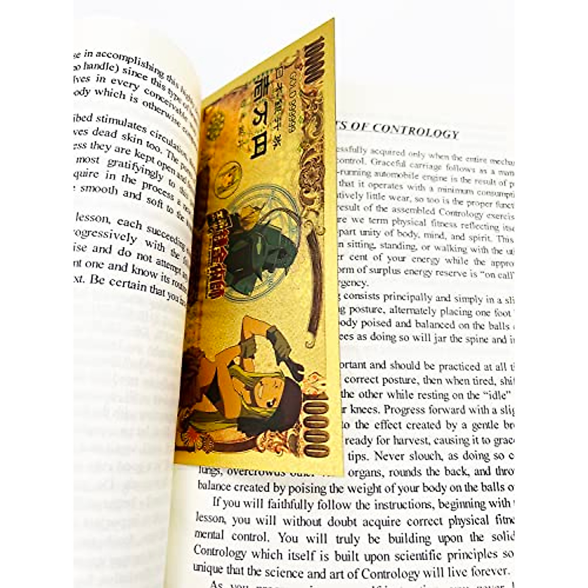 YJacuing Anime Fullmetal Alchemist Gold Coated Banknote, FA Limited Edition Collectible Bill Bookmark (6 PCS)