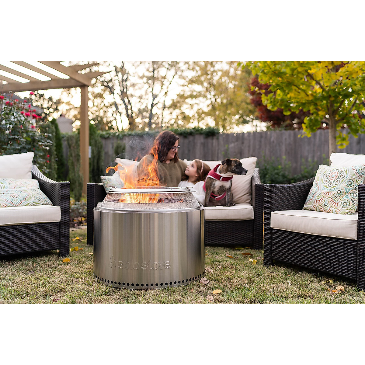 Solo Stove Yukon Essential Bundle | Portable Smokeless Fire Pit Stainless Steel for Wood Burning, Incl. Yukon Fire Pit, Lid and Stand, Diameter: 27in, Height: 19.8in, Weight: 40.35lbs