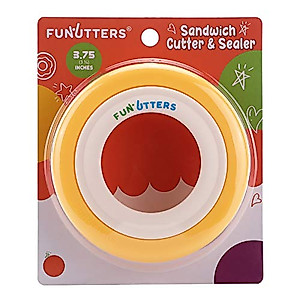 FUNUTTERS Sandwich Cutter and Sealer, 3.75'', Uncrustables Maker, Sandwich Decruster and Sealer for PB&J Crustless Sandwiches