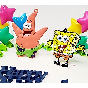 Spongebob Squarepants Cake Topper Set Featuring Spongebob, Patrick and Friends (Unique Design)
