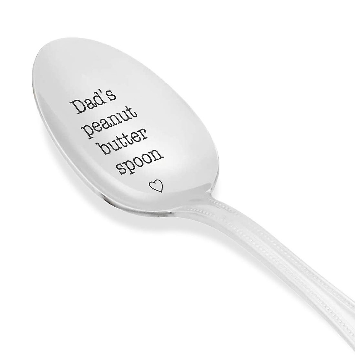 THE IDEAS FROM BOSTON Dad's Peanut Butter Spoonstainless Steel Espresso Spoons - Engraved Spoon - Cute Peanut Butter Lovers Gift -Fathers Day Gift By Boston Creative Company