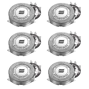 Centtechi Replacement Shaver Heads for Philips Aquatouch, 6Pcs Shaver Replacement Heads for Men Compatible with Series 1000, 2000, 3000, 5000, 6000 and Model AT8xx/AT7xx/PT8xx/PT7xx with Pointed Blade