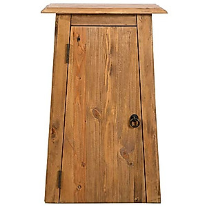 Farmhouse Wall Storage Cabinet with Door and Shelve, Medicine Cabinet Wall Cabinets Over The Toilet Pinewood 16.5"x9.1"x27.6"