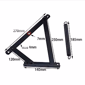 1 Pair of Bed Box Hinges, lid Hinge Sofa Bed Storage Lift Hinge Spring Mechanism for Storage Benches and beds with Bed Boxes, Sofa Bed Furniture