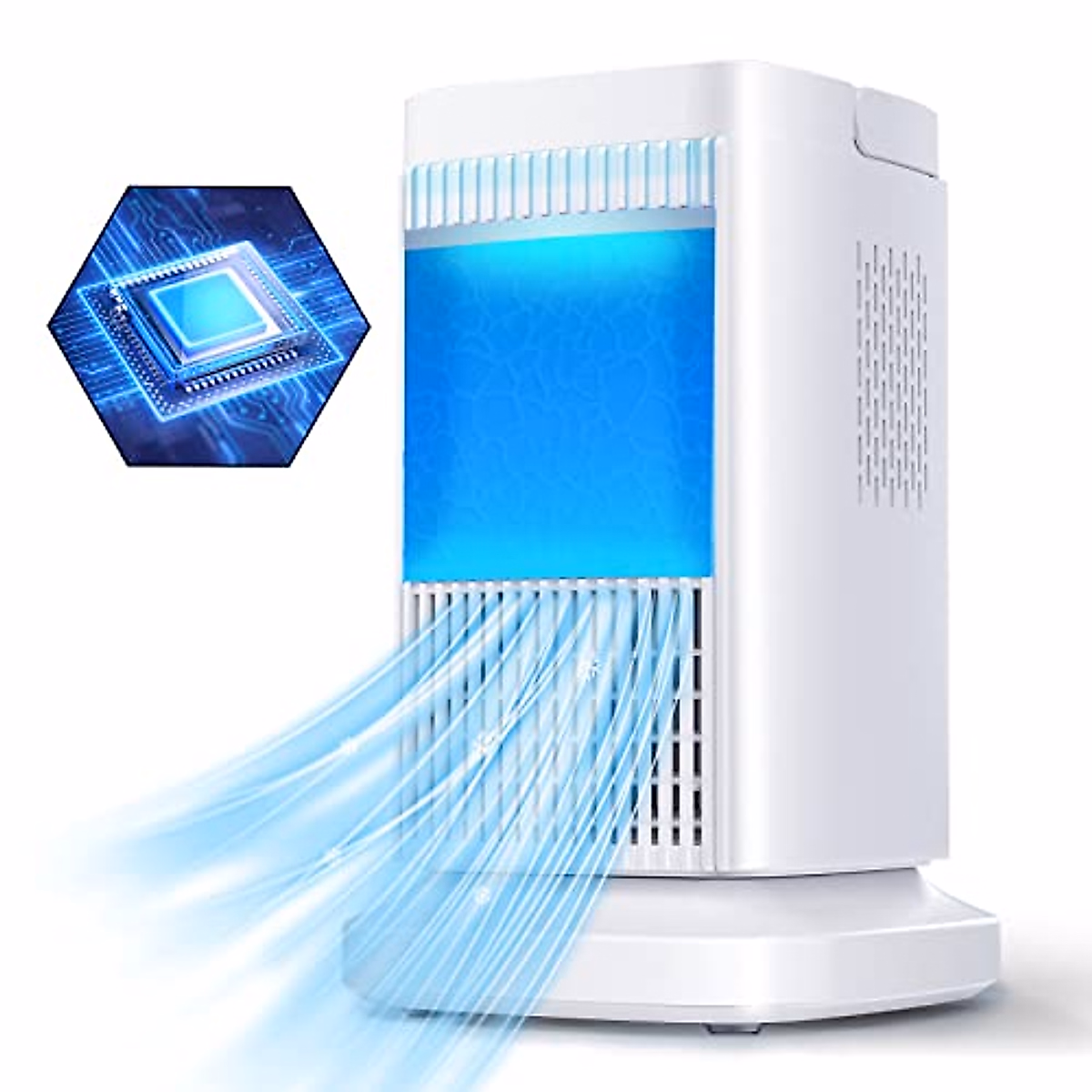 JOYENERGY Portable Cooling Fan, Innovative Semiconductor Refrigeration, Personal Air Conditioner Fan with 4 Wind Speeds, Desk Cooling Fan for Home, Travel and Office