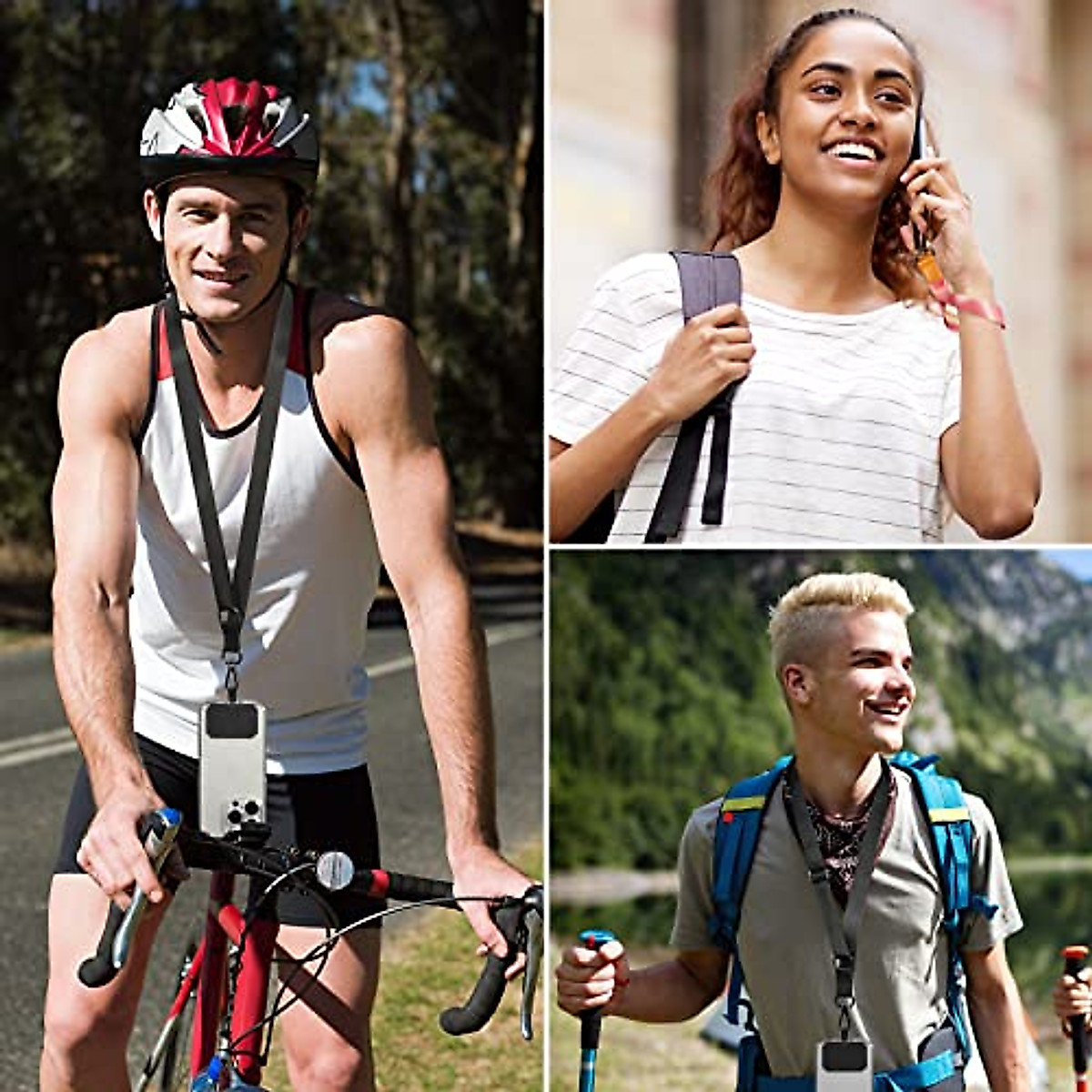 Cell Phone Lanyard, Zafolia Phone Strap, Phone Tether,Wrist Leash for Key, Universal Adjustable Crossbody Neck Straps Leash for iPhone Case ID Badges and Most Smartphones