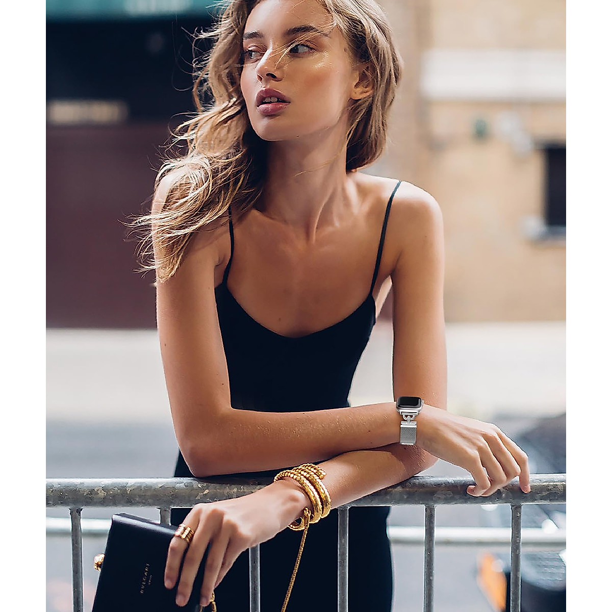 Metal Magnetic Band for Apple Watch Bands 44mm 45mm 46mm 42mm 49mm 40mm 38mm 41mm iWatch Ultra SE Series 10 9 8 7 6 5 4 3 2 1, Milanese Loop Jewelry Stainless Steel Mesh Wristband Women Men, Silver