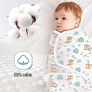 Cute Castle 3-Pack Baby Swaddle Sleep Sacks - Perfect Boxs - Newborn Swaddle Sack - Ergonomic Baby Swaddles Warp Blanket for Boys and Girls (Small 0-3 Months),Unicorn, Lion, Tiger