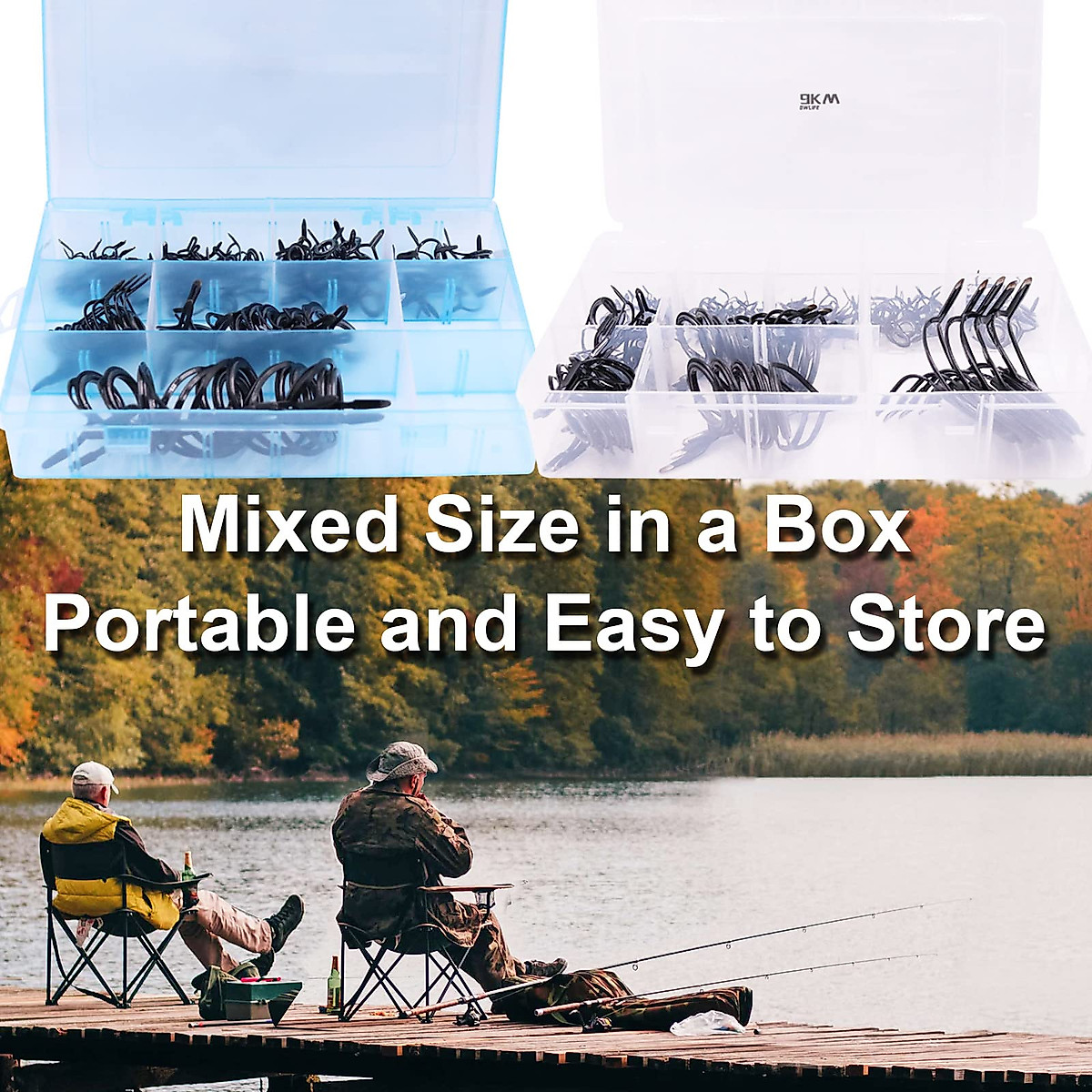 9KM DWLIFE Fishing Rod Tip Guide Repair Kit Pole Replacement Stainless Steel Ceramic Ring Saltwater Freshwater Mixed Size in a Box(Small - 50pcs)