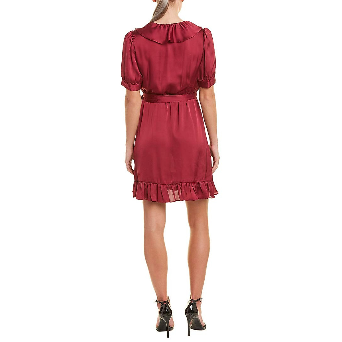 Jill Jill Stuart Women's wrap Cocktail with tie Detail, Wine Berry, 4