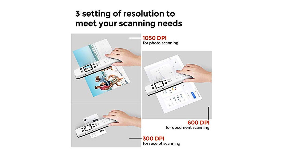 MUNBYN Portable Scanner - High-Quality Document Scanning