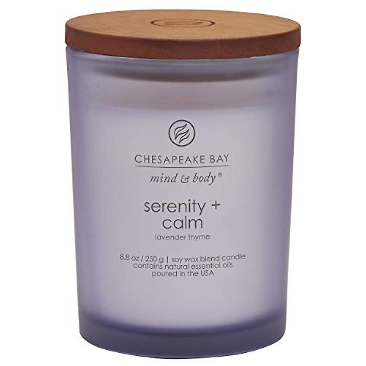 Chesapeake Bay Candle Scented Candles, Serenity + Calm (Lavender Thyme) & Stillness + Purity (Rose Water), Medium (2-Pack), 2 Count