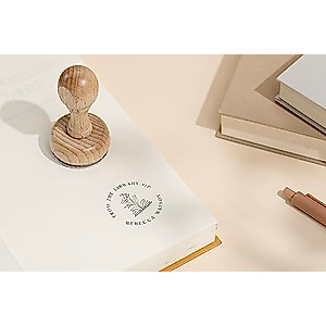 Stamp by Me | from The Library of | Embosser Book Stamp | Floral Library Stamp | Custom rubber stamp | Personalized Teacher Stamp | Custom Library Stamp (Rubber Stamp)