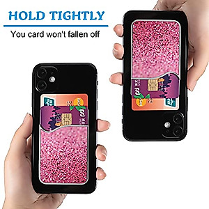 Frienda 12 Pieces Sublimation Silicone Phone Card Holder Silica Gel ID Business Credit Card Pocket Silicone Adhesive Back Pocket for Most Smartphones