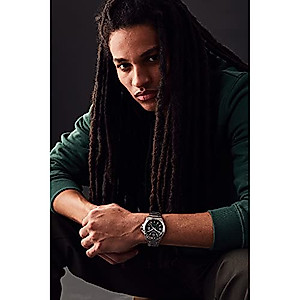 Citizen Eco-Drive Men's Marvel Hulk Stainless Steel Watch, Black and Green Dial, Luminous, 3-Hand Date, 43mm (Model: AW1351-56W)