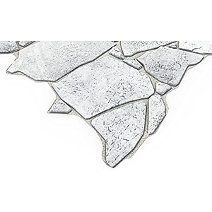 Retro-Art 3D Wall Panels, Pack of 8, Wild Stone in Grey, PVC, 17.5" x 23.75", Cover 23.09 sq.ft. 562WG