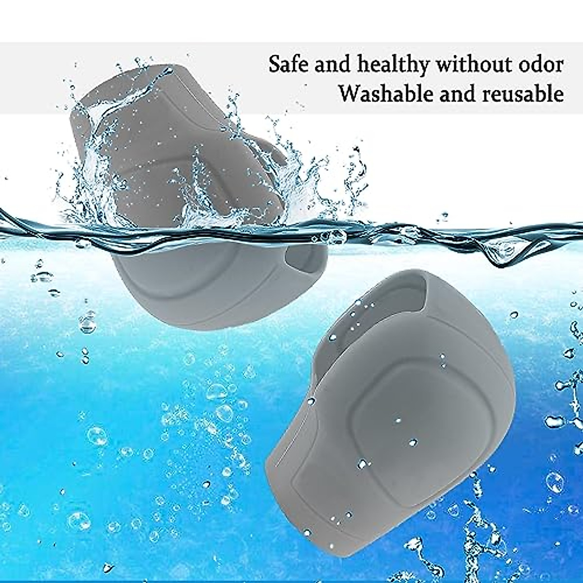 SSNNUU 2Pcs Silicone Car Gear Shift Cover,Great Anti-Slip Automatic Gear Shift Knob Stick Protector for Man&Women Car Decor,Universal Interior Car Accessories for Car SUV Truck (Gray)